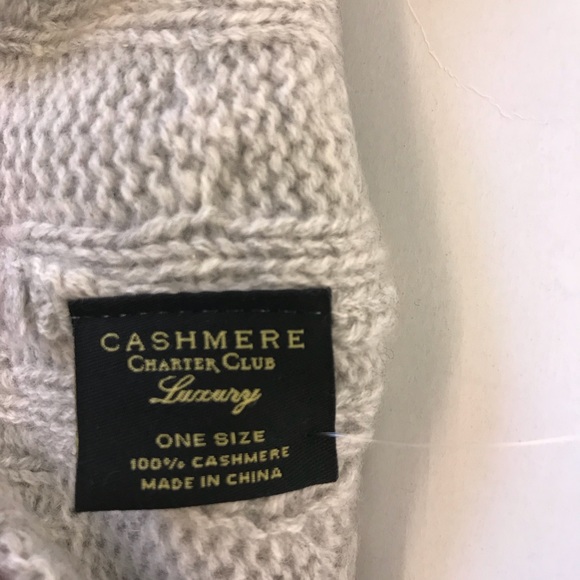 Charter Club | Accessories | Charter Club Cashmere Cable Knit Winter ...
